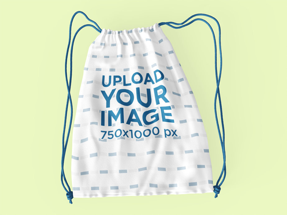Placeit - Drawstring Bag Mockup with Customizable Strings