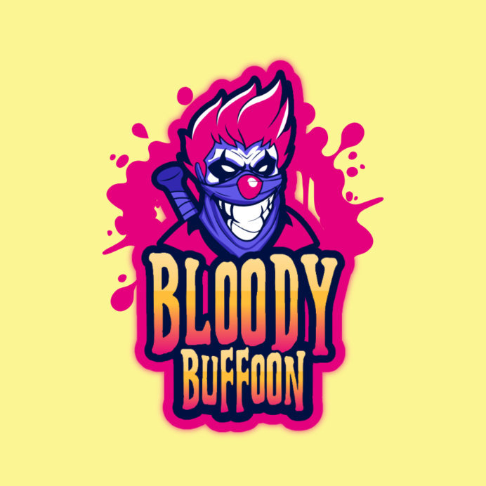 Placeit - Gaming Logo Maker Featuring an Evil Buffoon Illustration