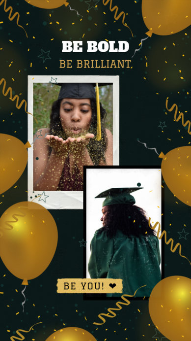 Placeit - Graduation-Themed Instagram Story Template Featuring Golden ...