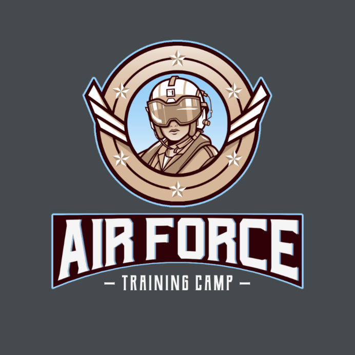 Placeit - Gaming Logo Maker Featuring an Air Force Pilot Character