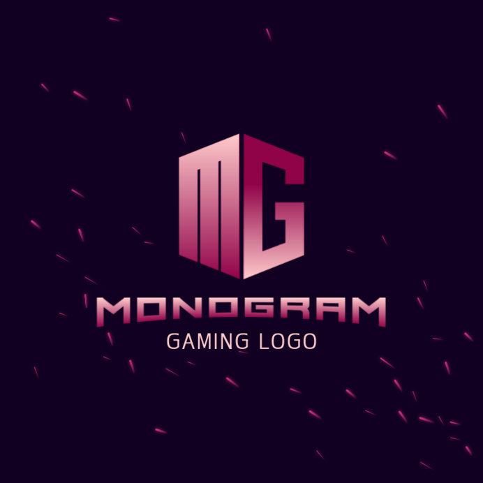 Placeit - Logo Maker for Gamers Featuring a Monogram With a Gradient Effect