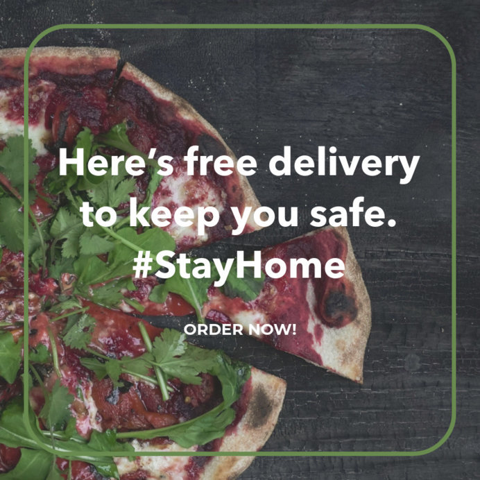 Placeit - Banner Template For a Free Food Delivery Promo