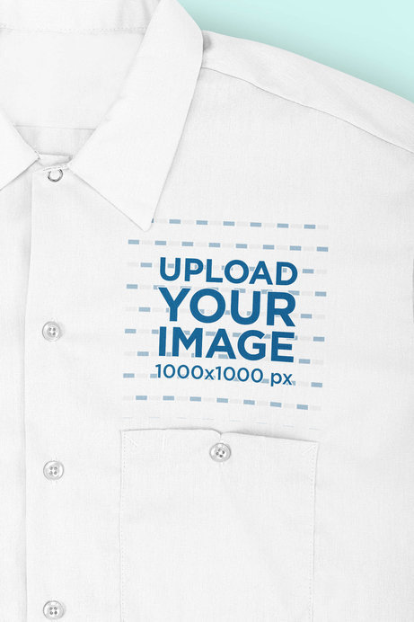 Placeit - Closeup Mockup of a Men's Button Shirt