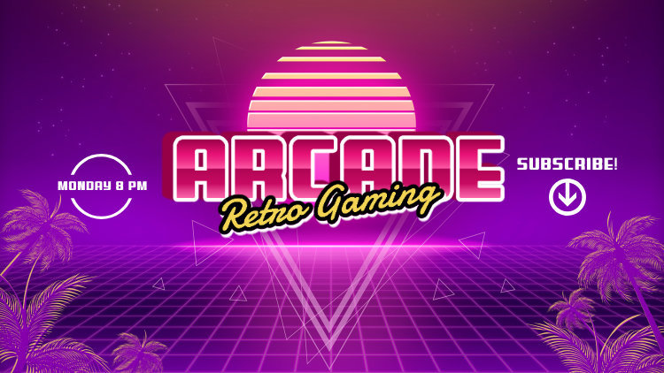 Placeit - YouTube Banner Template for a Gaming Channel Featuring Retro ...