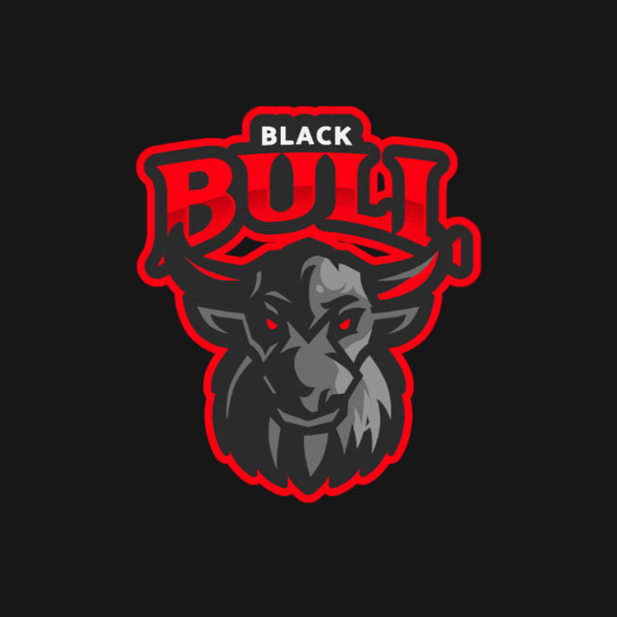 Placeit - Gaming Logo Template with an Aggressive Bull Graphic