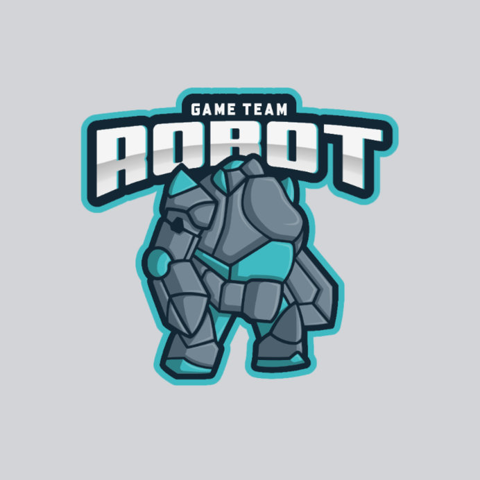 Placeit - Gaming Logo Maker Featuring an Abstract Robotic Character