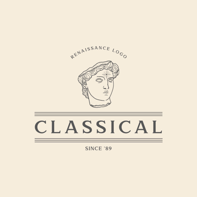 Placeit - Logo Template Featuring a Renaissance Statue Graphic