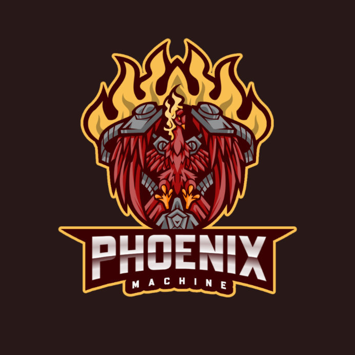 Placeit - Gaming Logo Creator Featuring a Cybernetic Phoenix