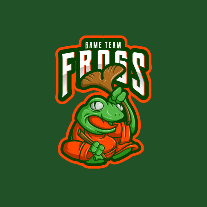 Placeit - Logo Creator for a Gaming Team with a Funny Frog Graphic