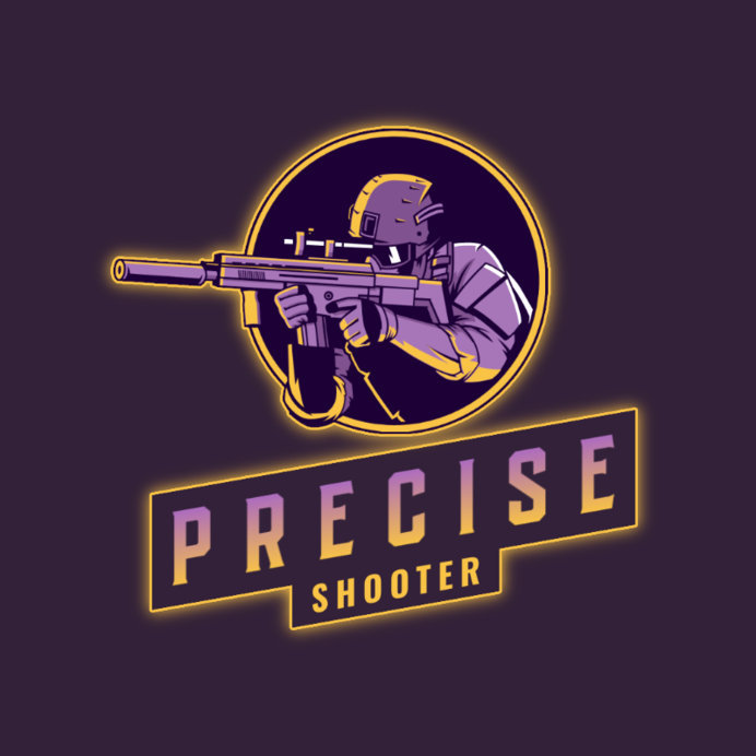 Placeit - Gaming Logo Generator with a Shooter with an Assault Rifle
