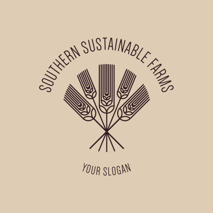 Placeit - Logo Creator for a Sustainable Farm with Wheat Graphics