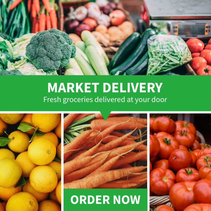 Placeit - Ad Banner Template Featuring a Market Delivery Offer