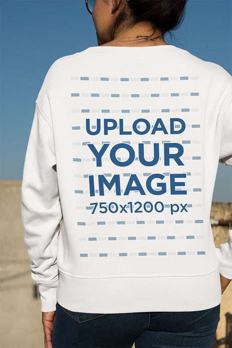 Placeit - Back View Mockup of a Woman with a Neck Tattoo Wearing ...