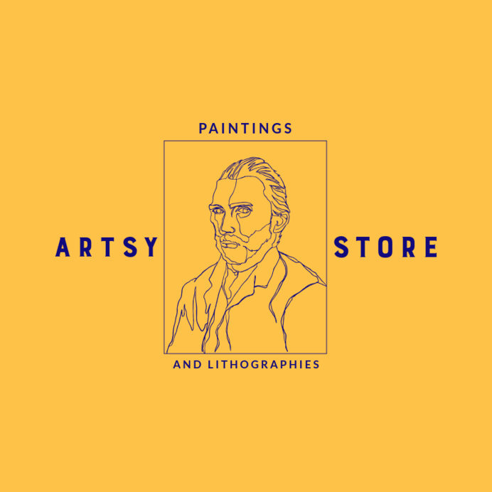 Placeit - Logo Maker for a Painting Store Featuring an Outline Drawing