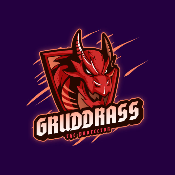 Placeit - Logo Template Featuring a Horned Red Dragon Clipart