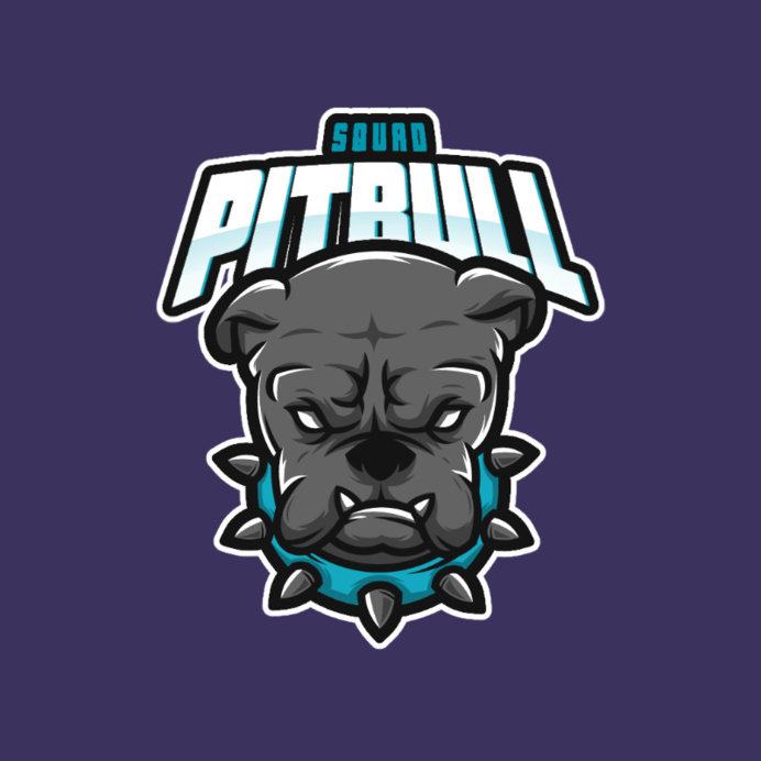 Placeit - Gaming Logo Maker Featuring an Aggressive-Looking Pit Bull