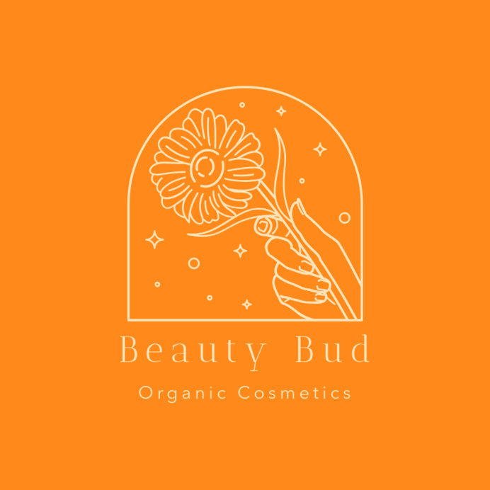 Placeit - Logo Template for Organic Cosmetics Featuring a Hand and a Flower