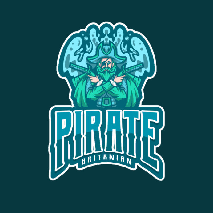 Placeit - Gaming Logo Creator with a Pirate Captain