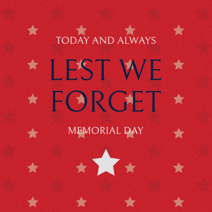 Placeit - Memorial Day Facebook Post Template with a Starry Design
