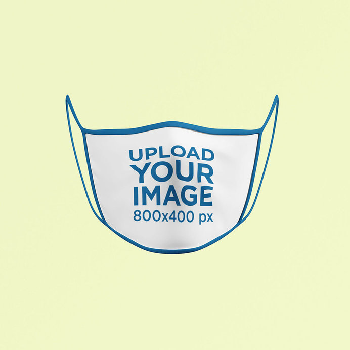 Placeit - Mockup of the Front View of a Ghosted Face Mask