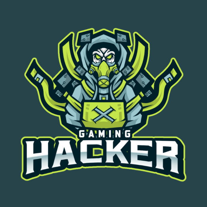 Placeit - Gaming Logo Generator With an Evil Hacker Illustration