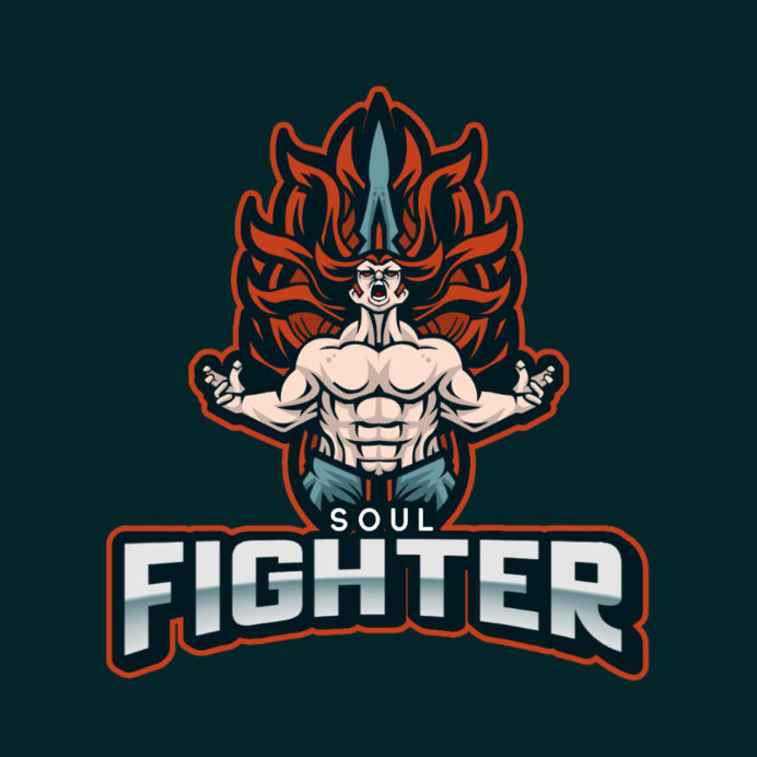 Placeit - Logo Maker for Gamers Featuring a Strong Warrior Graphic