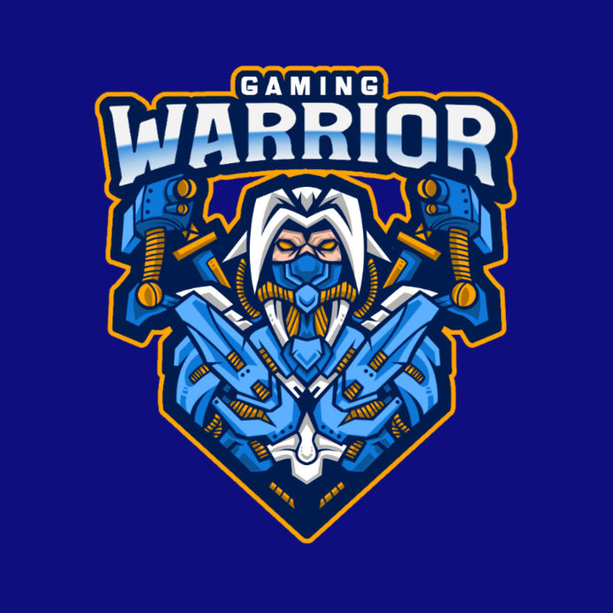 Placeit - Gaming Logo Generator Featuring a Cyborg Warrior Illustration