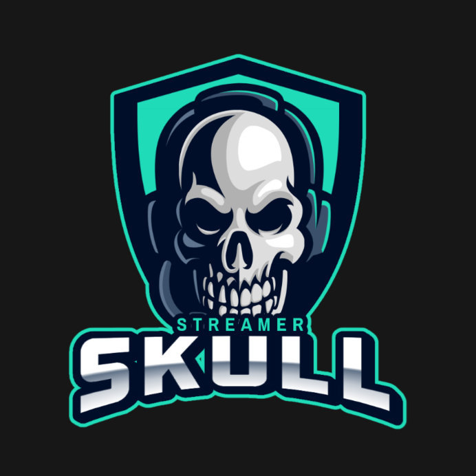 Placeit - Gaming Logo Template Featuring an Evil Skull Graphic