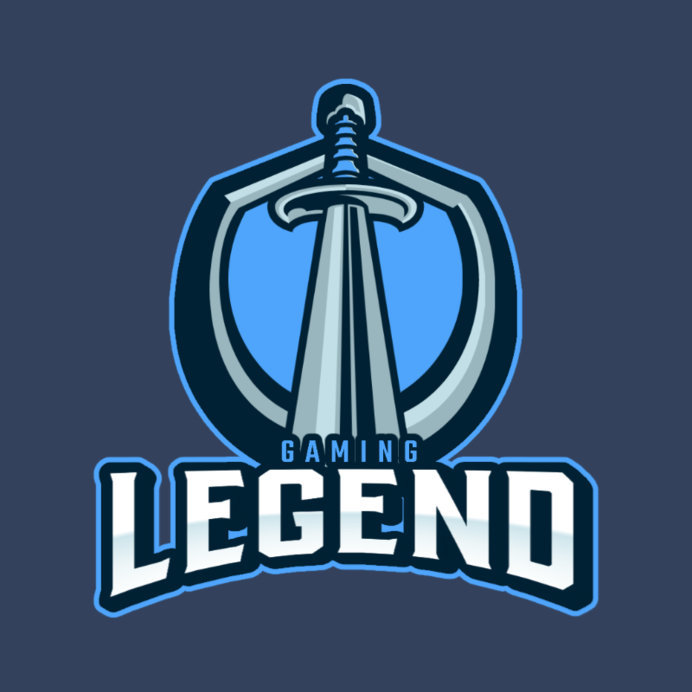 Placeit - Gaming Logo Template Featuring a Legendary Sword Graphic