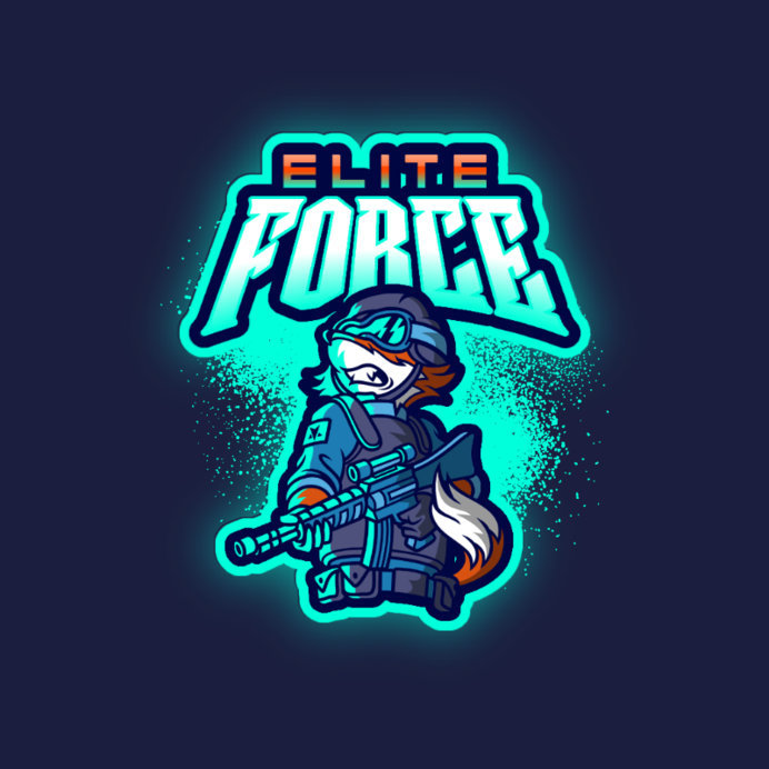 Placeit - Gaming Logo Template Featuring an Elite Force Fox