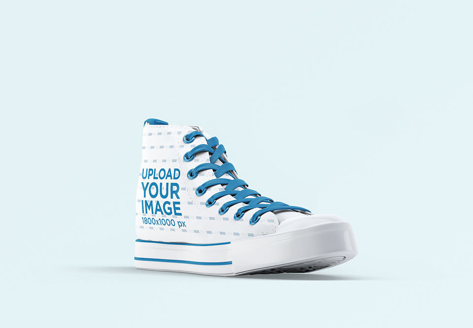 Placeit - Mockup of a Single Sneaker in a Plain Setting