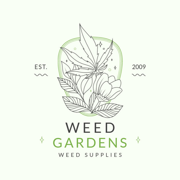 Placeit - Weed Supplies Store Logo Creator with Minimalist Graphics