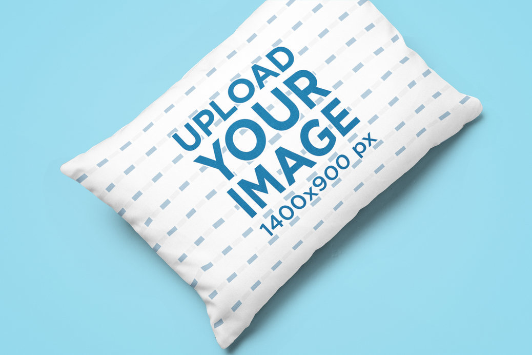 Placeit - Sublimated Pillow Mockup on a Customizable Surface