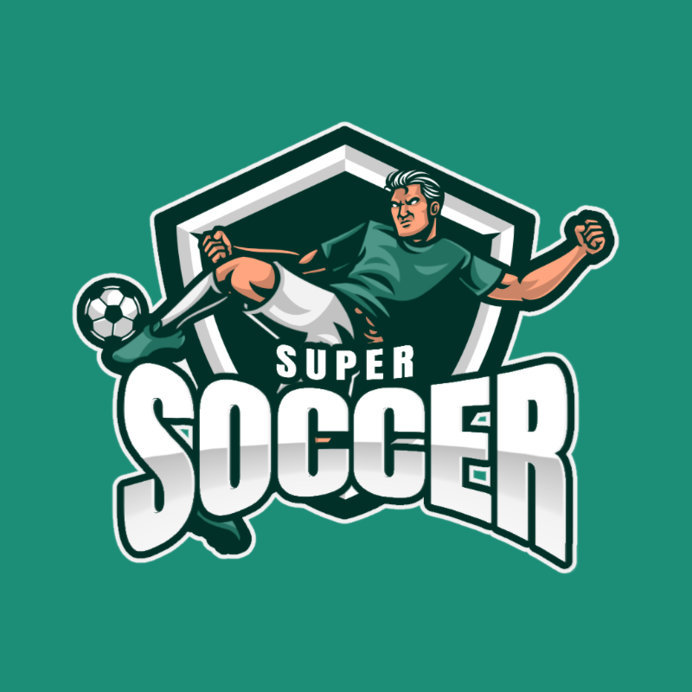 Placeit - Soccer Team Logo Generator with a Player Kicking a Ball