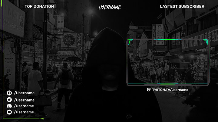 Placeit - OBS Stream Overlay Maker With a Simple Layout and a Webcam Frame
