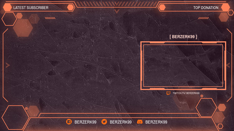 Placeit - OBS Stream Overlay Creator Featuring an Exagon Design Pattern