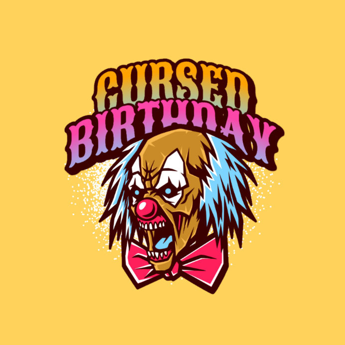 Placeit - Logo Template with a Cursed Clown Graphic