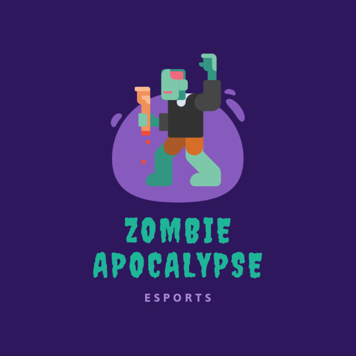 Placeit - Gaming Logo Maker Featuring a Minimalistic Zombie