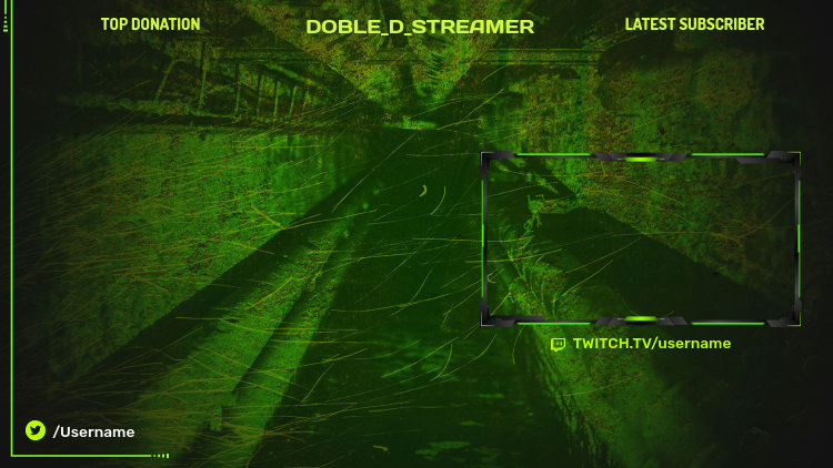 Placeit - Gaming OBS Overlay Creator with a Night-Vision Background
