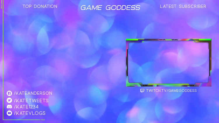 Placeit - Twitch Overlay Maker for Female Gaming Streamers