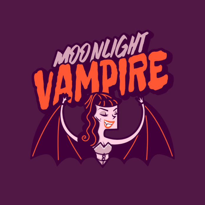 Placeit - Logo Template with a Cartoonish Vampire Woman