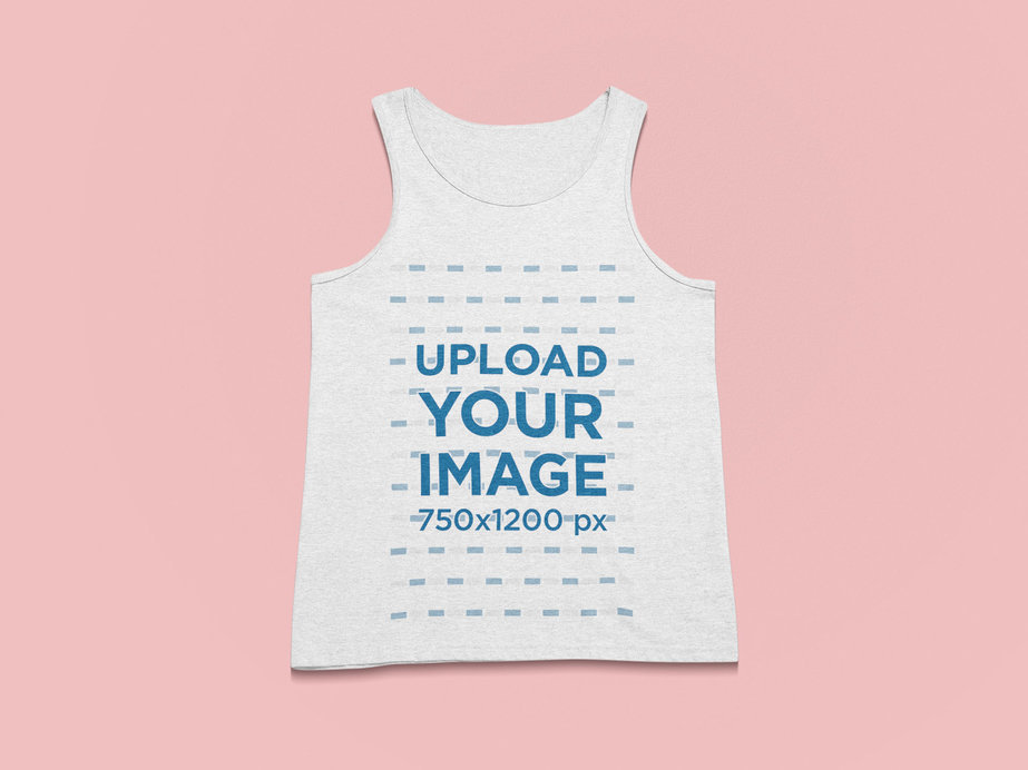 Placeit - Mockup of a Tank Top Facing Front in a Minimalist Setting