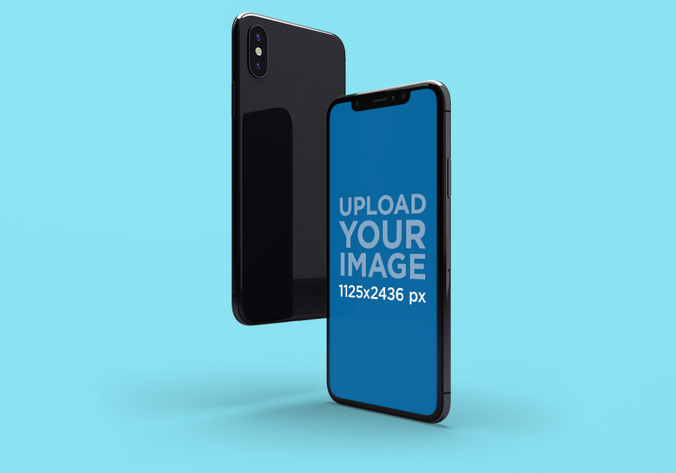Placeit - Mockup Featuring the Front and Back of an iPhone X