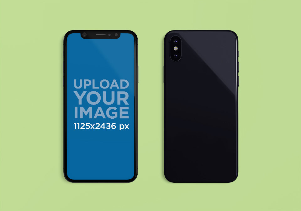 Placeit - Mockup of an iPhone X Lying Next to Another one Facing Down