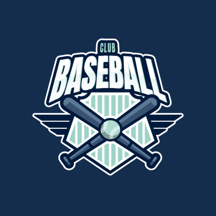 Placeit - Baseball Team Logo Maker Featuring Crossed Bats