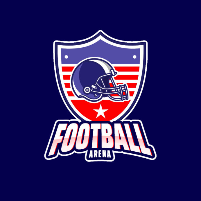 Placeit - American Football Team Logo Maker Featuring a Helmet Graphic