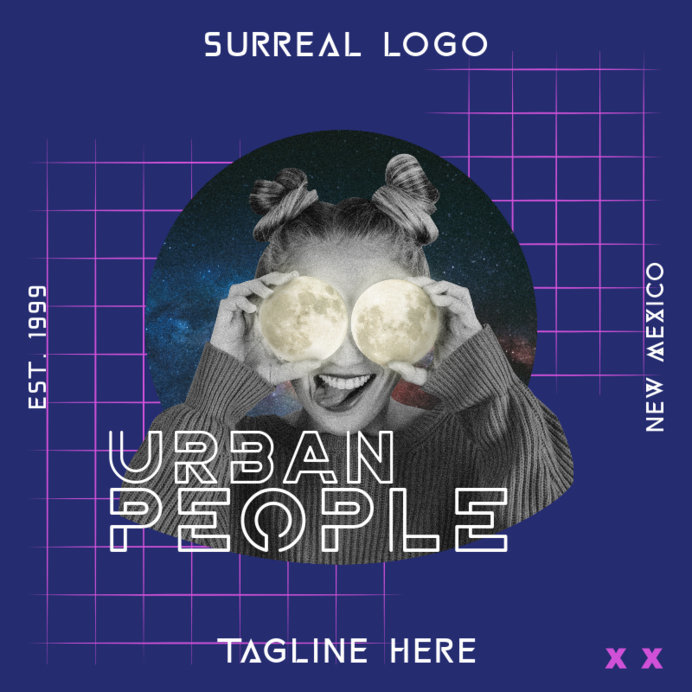 Placeit - Logo Template with Bizarre Collage Graphics