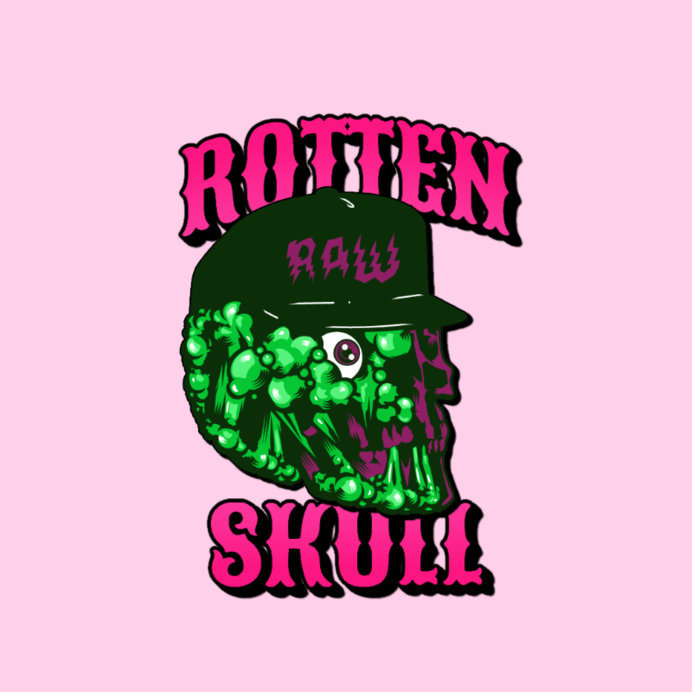 Placeit - Logo Maker for a Clothing Brand Featuring a Rotten Skull Clipart