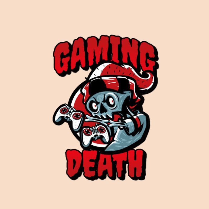 Placeit - Logo Maker Featuring a Skeleton with Gaming Controllers