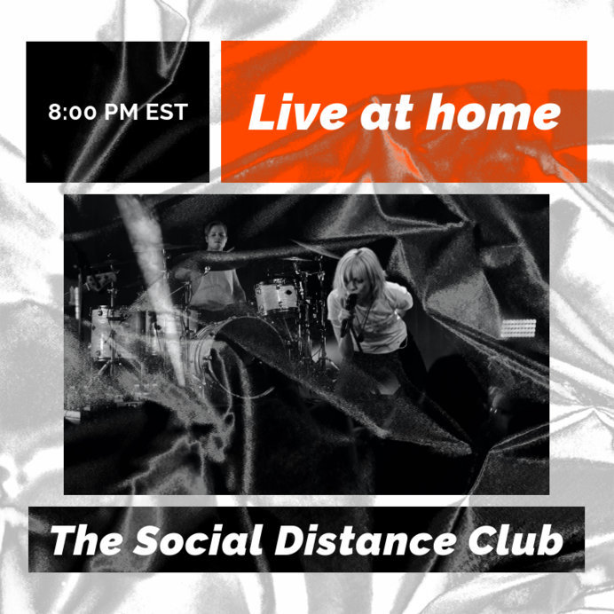 Placeit - Facebook Post Creator to Announce a Live Concert From Home